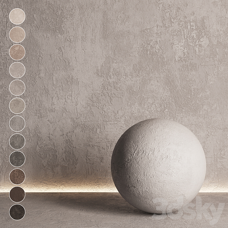 Decorative plaster set 34 - Stone - 3D model