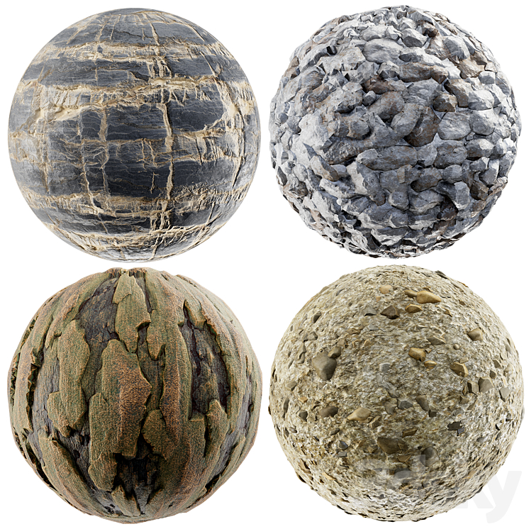 Rock texture-collection 05 - Stone - 3D model