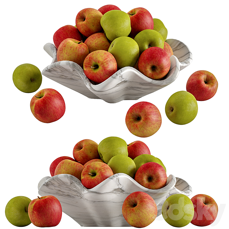 Apple dish - Food and drinks - 3D model