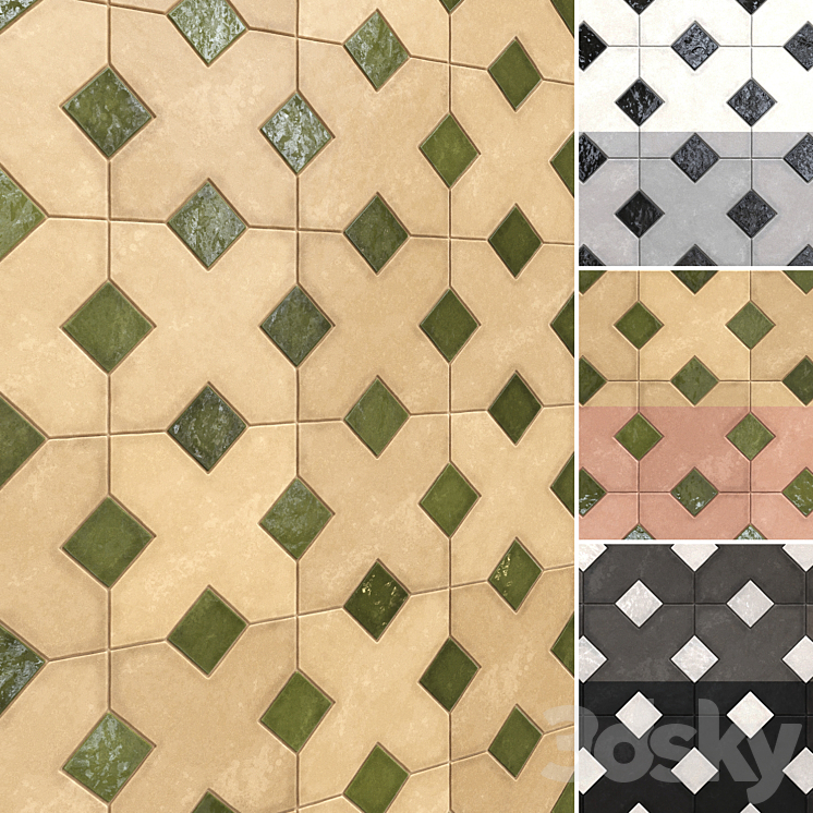Ceramic Tiles Set 022 - Tile - 3D model