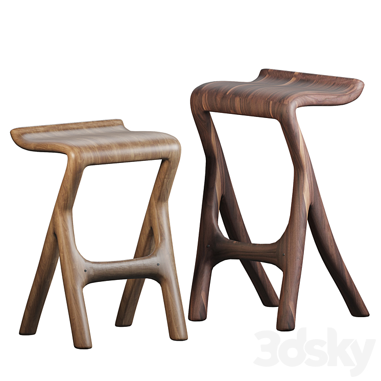Umthi Stools - Chair - 3D model