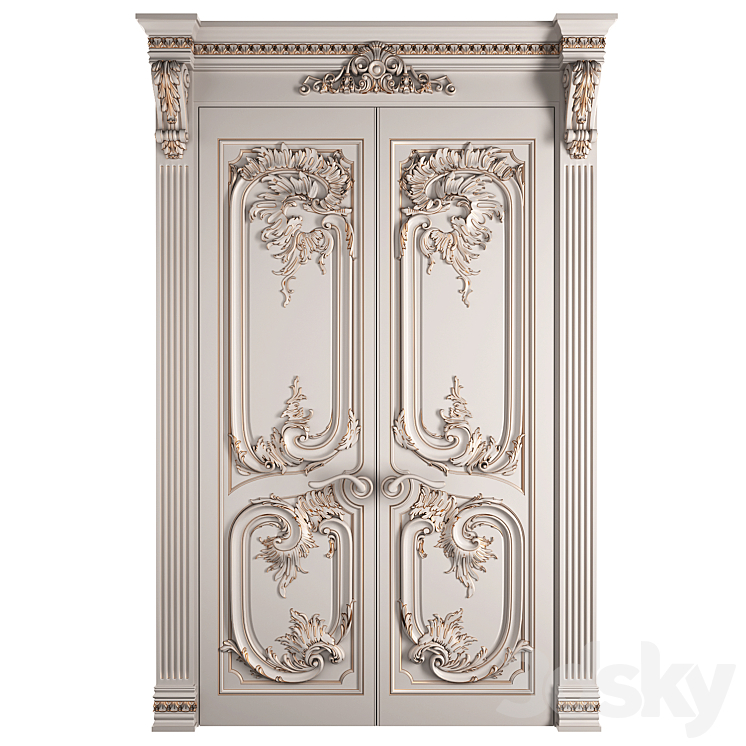 classical door - Doors - 3D model