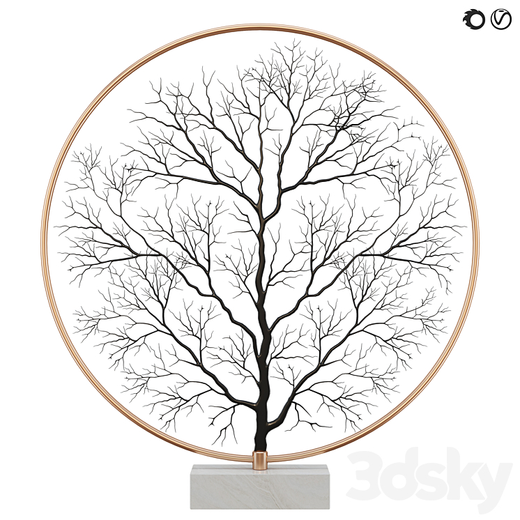 Statuette tree of life base - Other decorative objects - 3D model