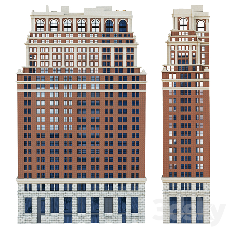 Building 44 Wall Street New York - Building - 3D model