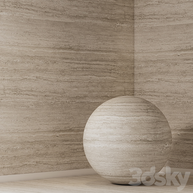 Travertine 01 - Seamless 4K Texture - Stone - 3D model