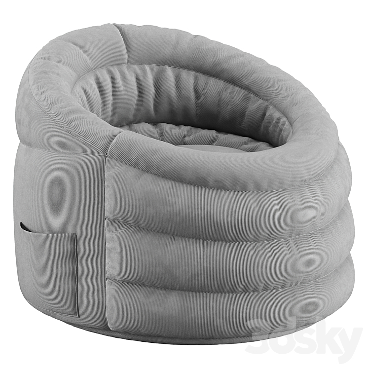 POD by Urban Shop Soft Plush Corduroy Bean Bag Chair with Pocket ...