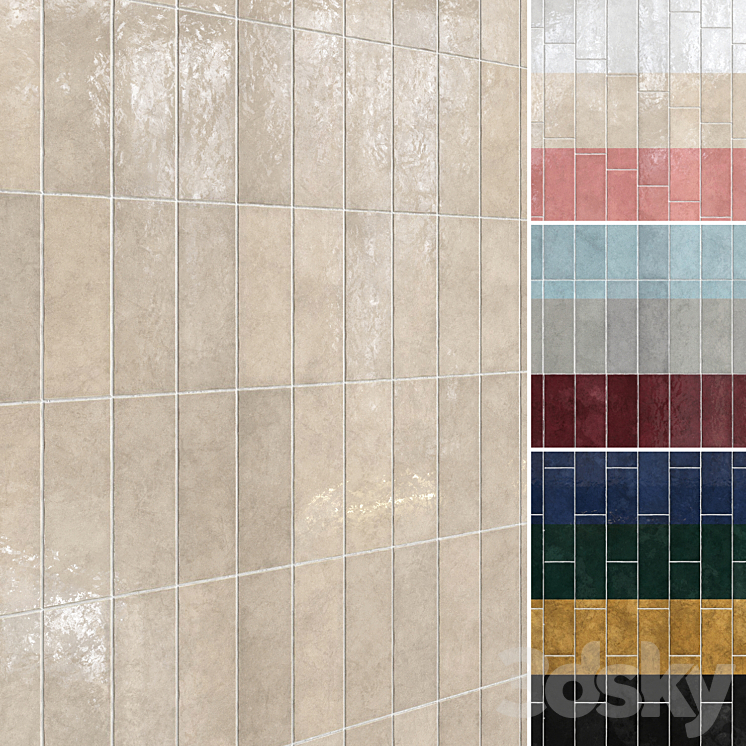 Ceramic Tiles Set 039 - Tile - 3D model
