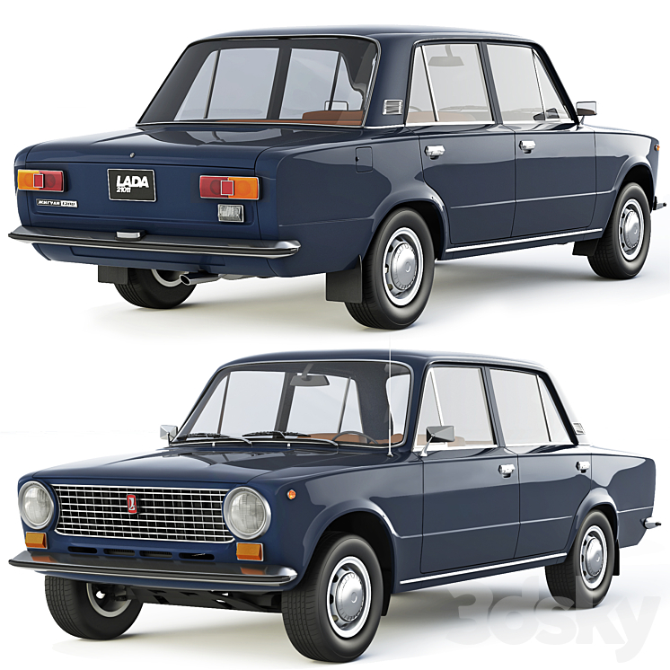VAZ Zhiguli 21011 1974 - Transport - 3D model