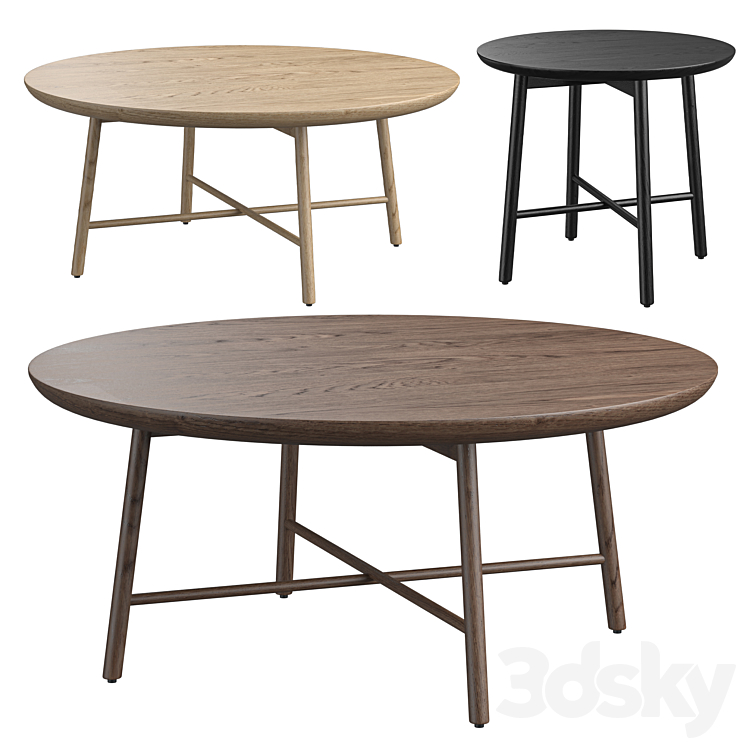 Radial Round Side Table - Table - 3D model