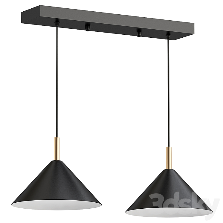 Modern Linear Cone - Pendant light - 3D model
