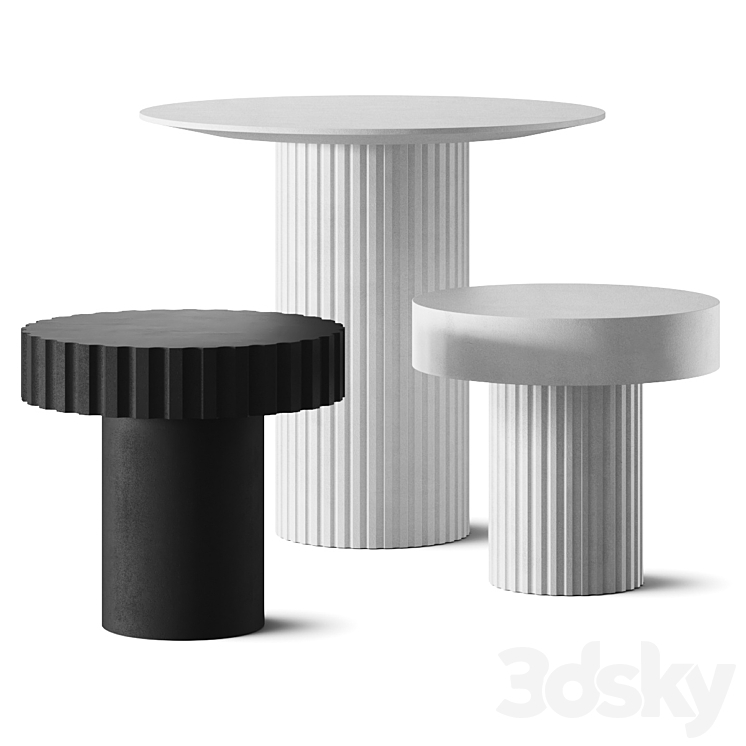 HK Living Pillar Coffee Table - Table - 3D model
