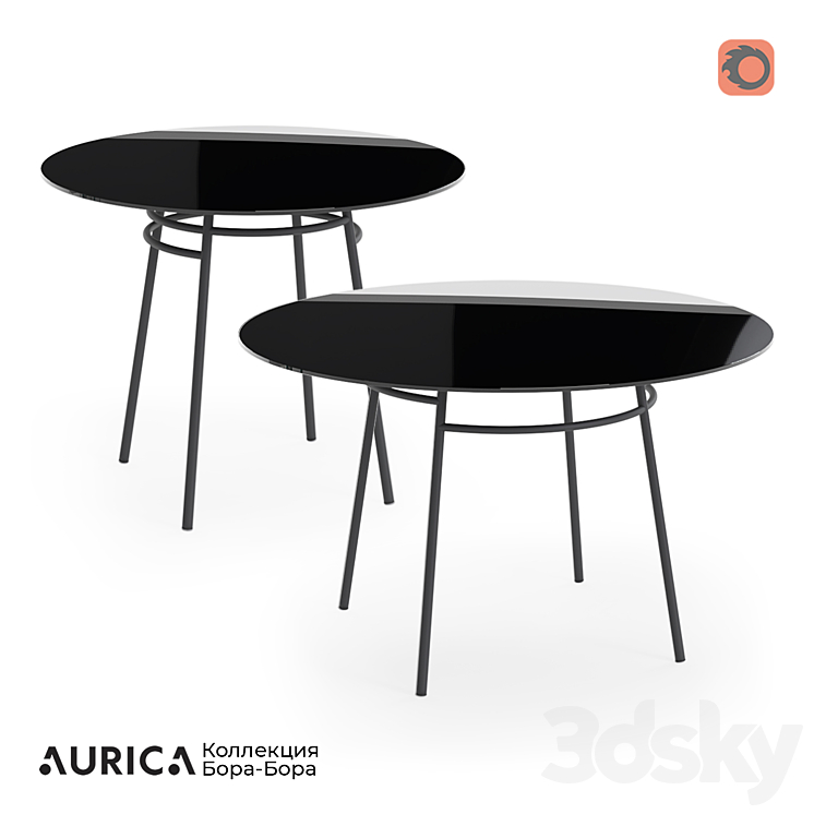 OM Dining table Bora Bora AURICA - Table - 3D model