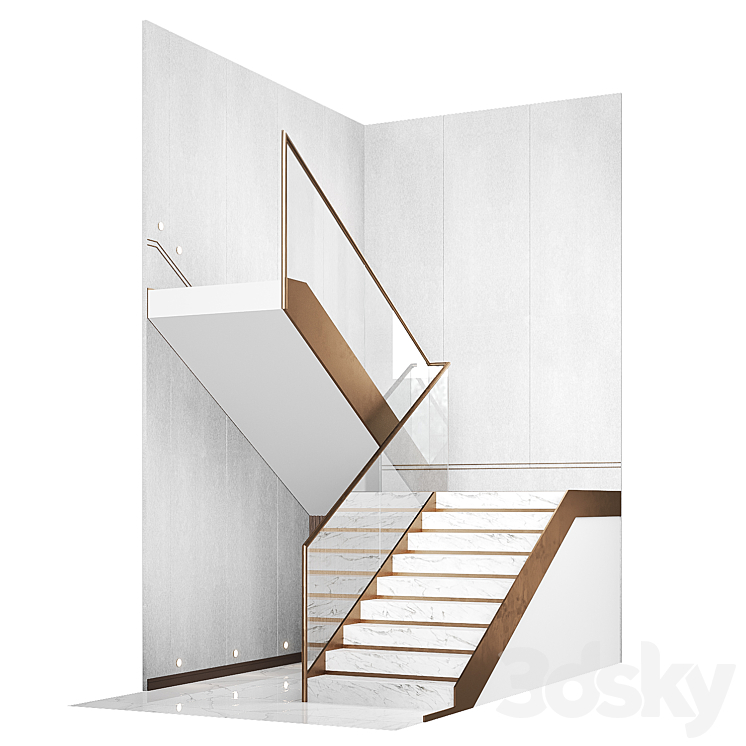Modern staircase 12 - Staircase - 3D model