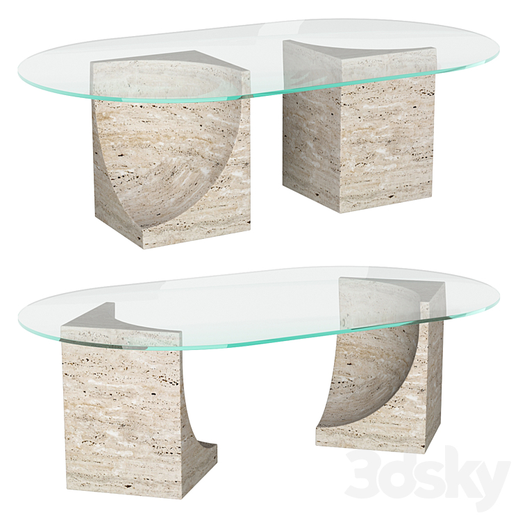Collector EDGE CENTER TABLE (OVAL) / Dining table - Table - 3D model