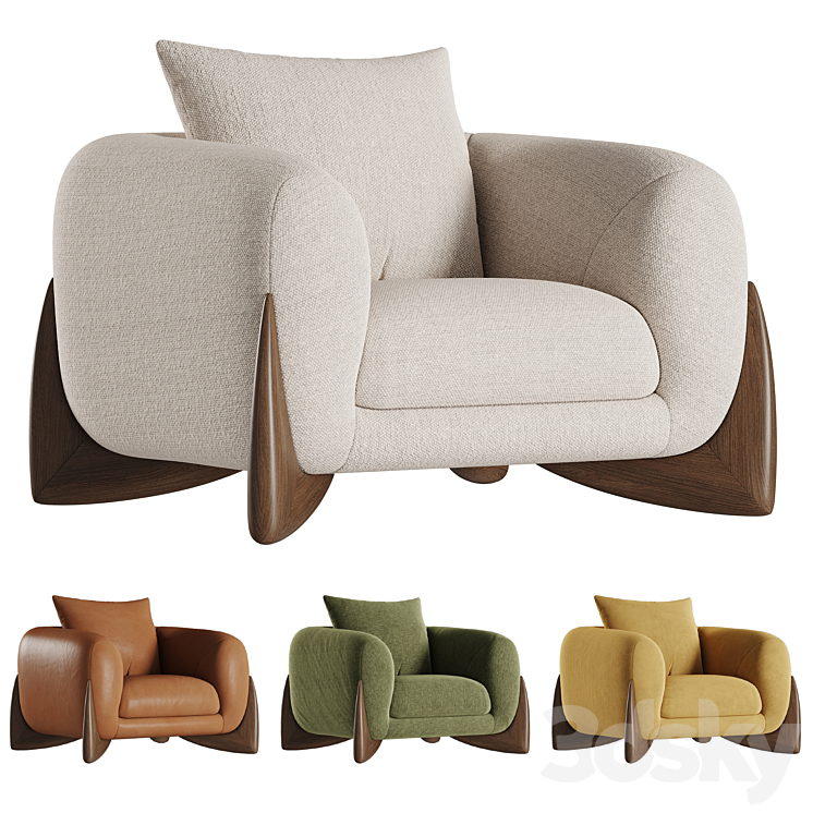 Softbay Armchair by Porada - Arm chair - 3D model