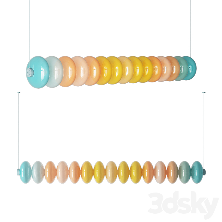 GLOWBULE BEAD BEAM - Pendant light - 3D model