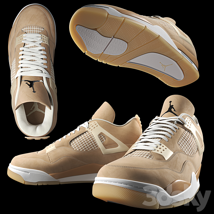 Air Jordan 4 Shimmer - Сlothes and Footwear - 3D model