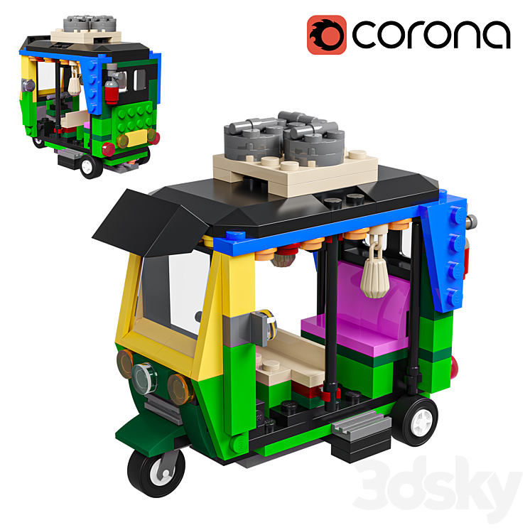 lego tuk tuk - Toy - 3D model