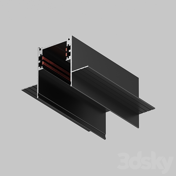 Embedded TrackLine Track Edgeless Drywall Track - Spot light - 3D model