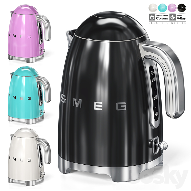 Electric Kettle - Kitchen appliance - 3D model