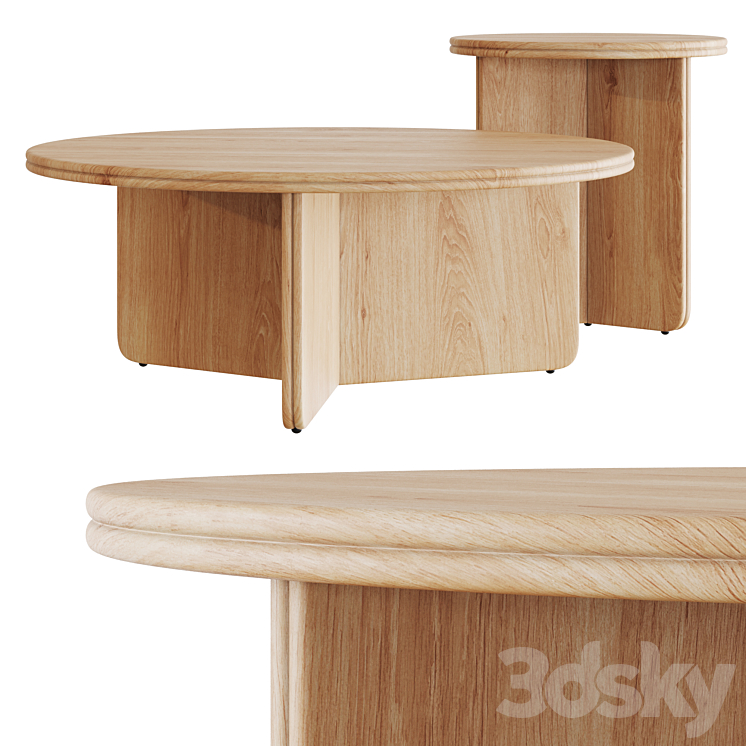 Solstice Slice Coffee Table by GlobeWest - Table - 3D model