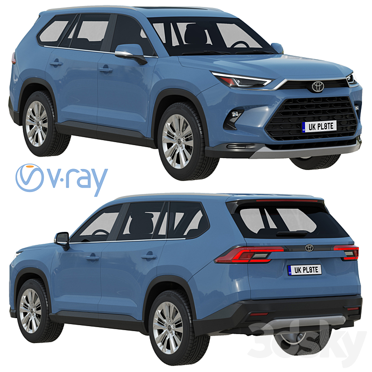 Toyota Grand Highlander 2024 - Ground Transport - 3D model
