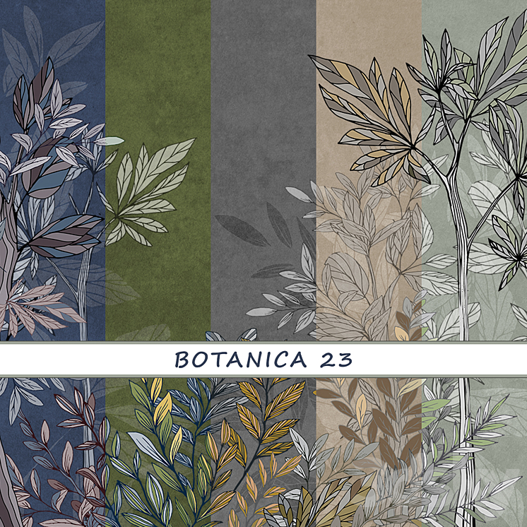 Design wallpaper BOTANICA 23 pack 2 - Wall covering - 3D model
