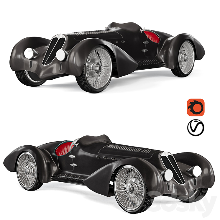 Car(Alpha Romeo 8C) - Ground Transport - 3D model