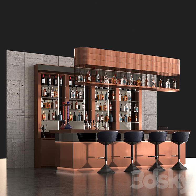 Bar - Restaurant - 3D model