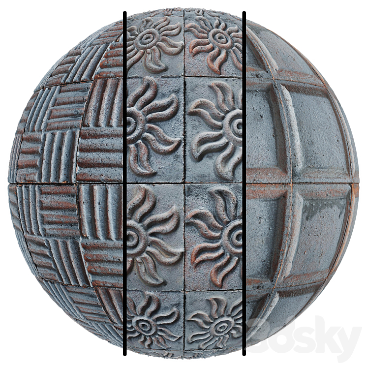 FB783 Decorative ceramic texture ACD08 | 3MAT | PBR | Seamless - Stone ...