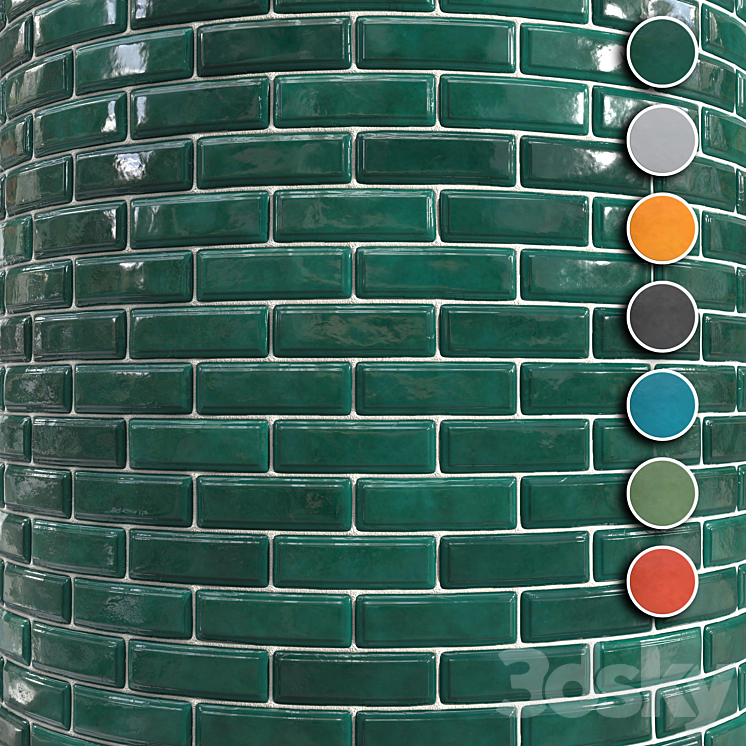 kitchen tile PBR 4K texture 004 - Tile - 3D model