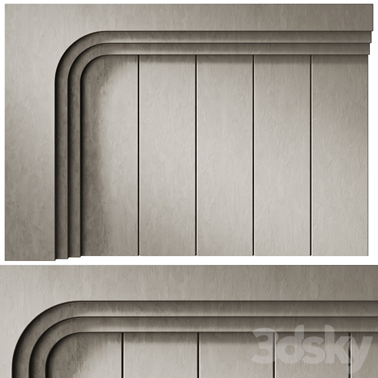 Decorative Wall Art Wall 03 - 3D panel - 3D model