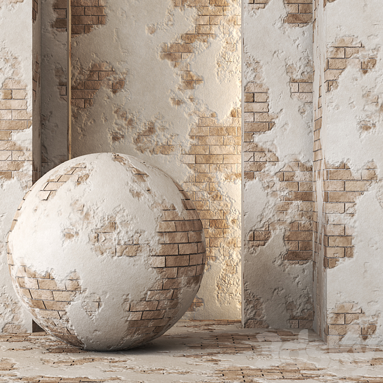 Grunge Brick Texture 4K - Seamless - Brick - 3D model