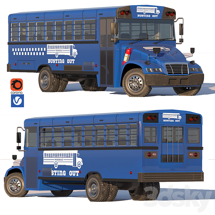 PRISON BUS - Ground Transport - 3D model