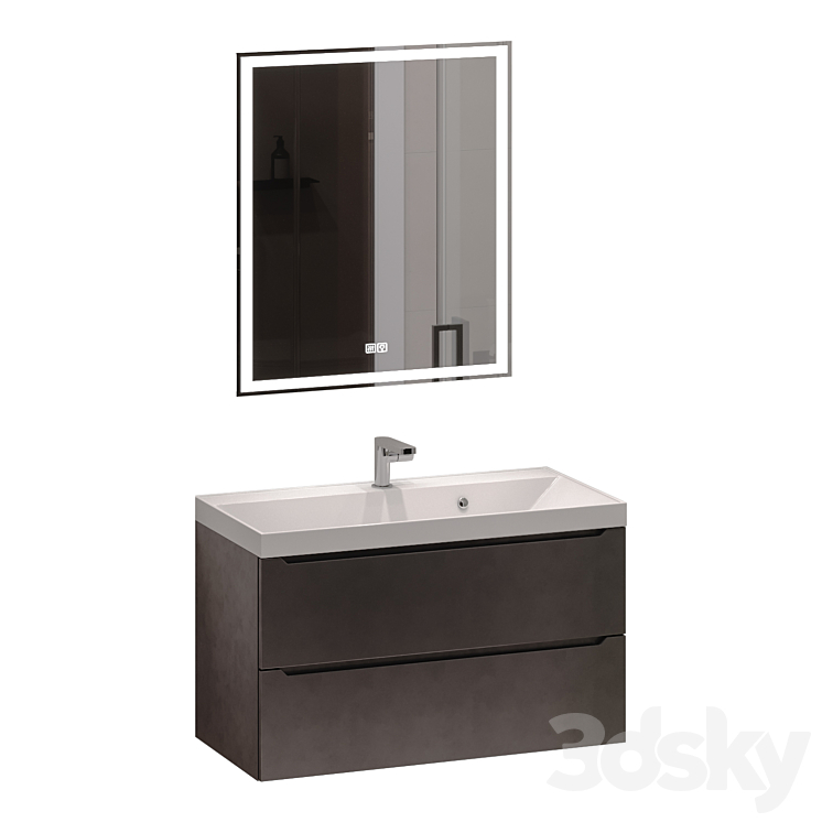 Vanity unit with washbasin Uperwood Tanos 90 cm - Bathroom furniture ...