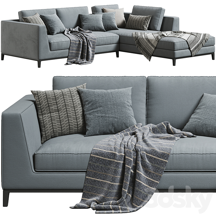 B&B Lucrezia Chaise Longue Sofa 03 - Sofa - 3D model