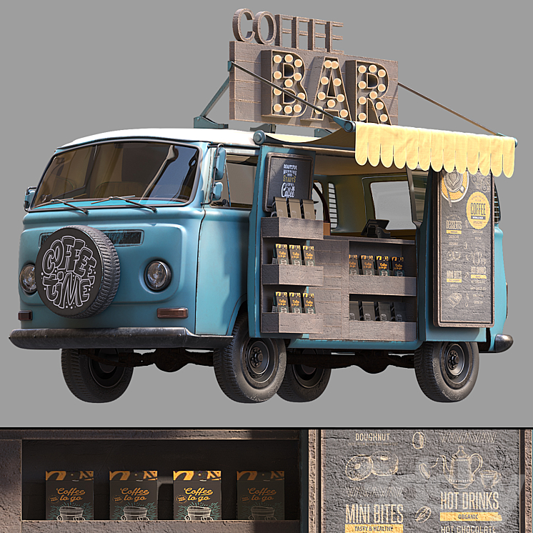 Coffee track - Ground Transport - 3D model