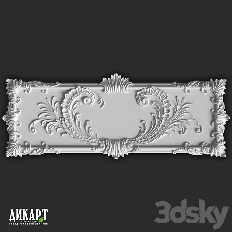 Dikart Panel-51 2107x794x58mm - Decorative plaster - 3D model