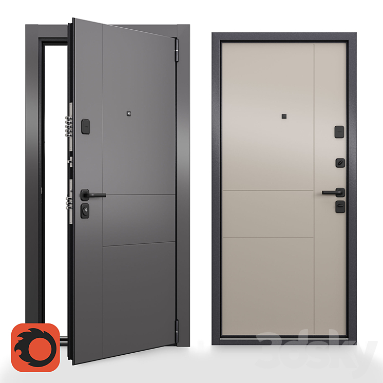 OM SUPER OMEGA PRO L-6 - Doors - 3D model