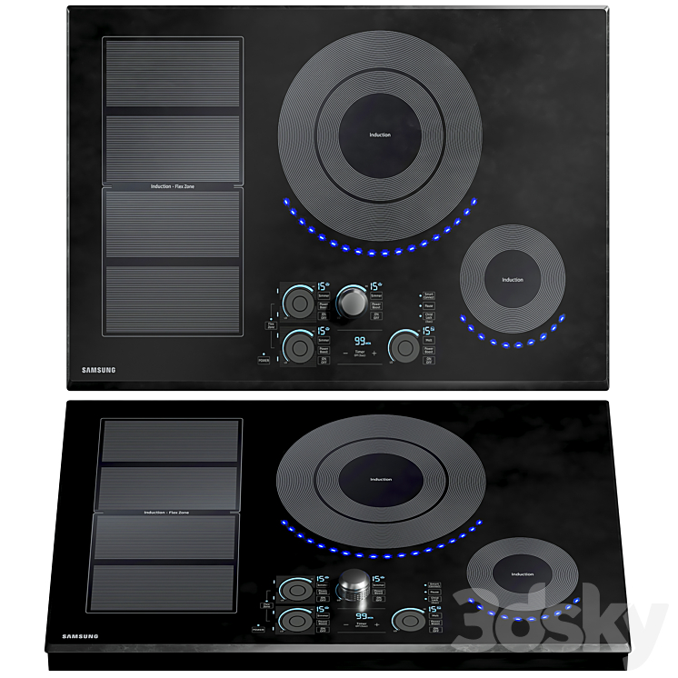 Samsung 30 Smart Electric Cooktop05 - Kitchen appliance - 3D model