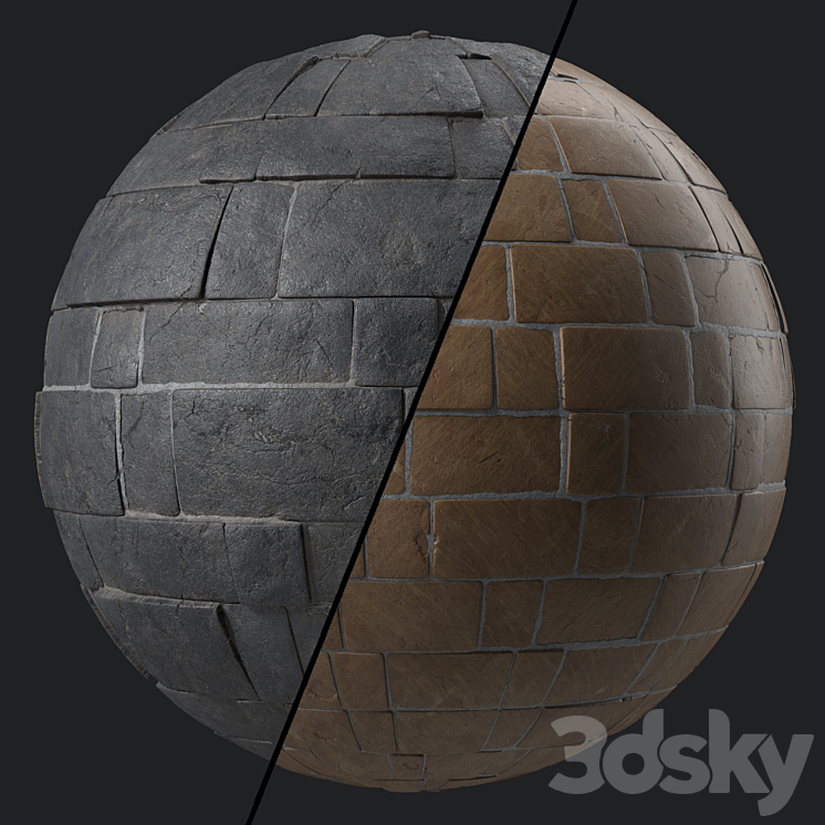 Stone Wall Materials 82- Slat Stone wall | Pbr 4k Seamless - Stone - 3D ...