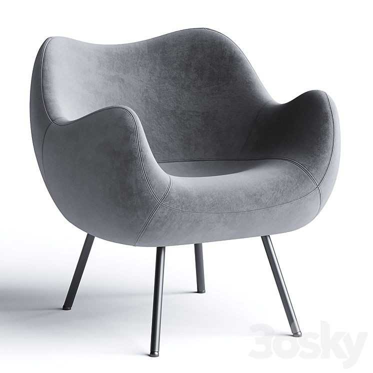 RM 58 SOFT - Arm chair - 3D model