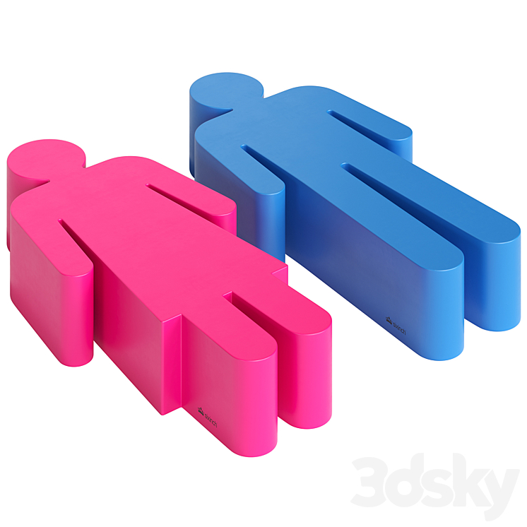 Sixinch / Male and Female Bench - Other - 3D model