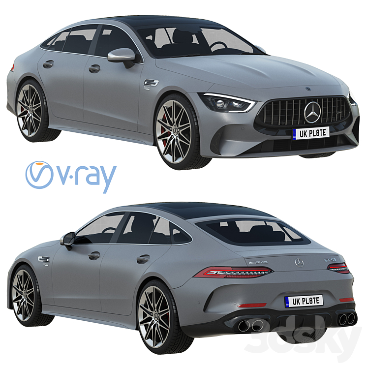 Mercedes-Benz AMG GT53 4-Door 2023 - Ground Transport - 3D model