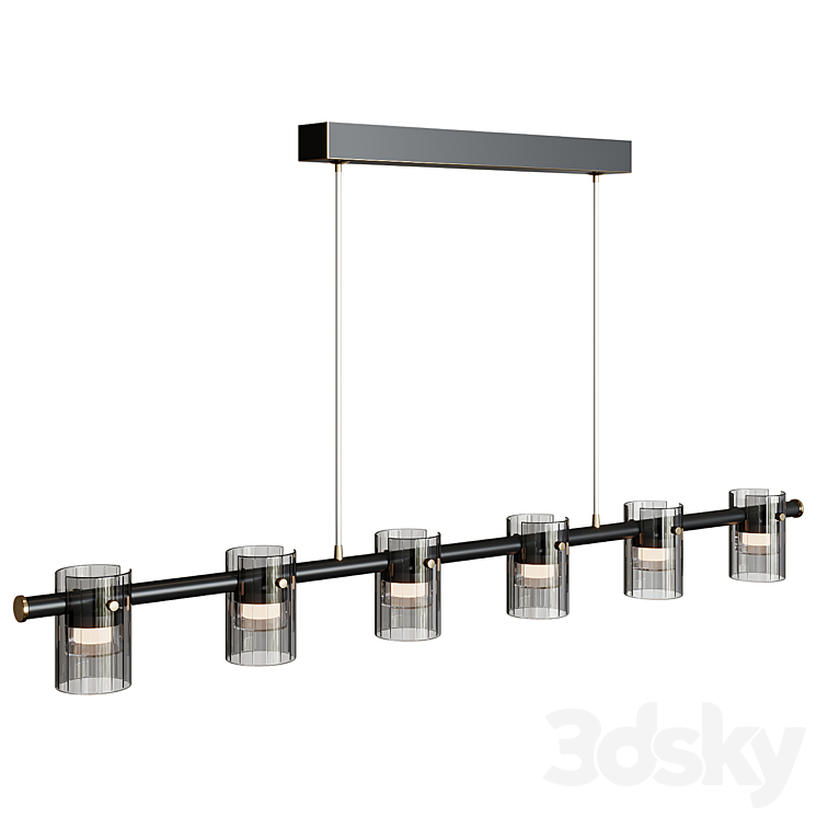 Rack and row luminaire PILLAR LONG Luminaire - Pendant light - 3D model