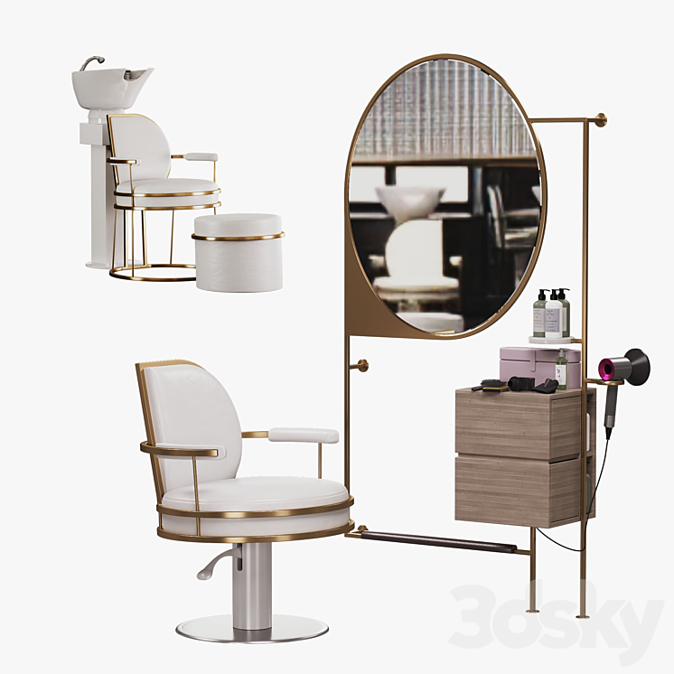 Watson Cindarella Hairdresser Workstation - Beauty salon - 3D model