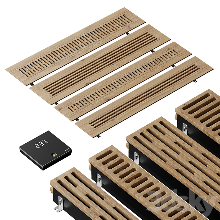 Floor Convectors set 001 - Radiator - 3D model