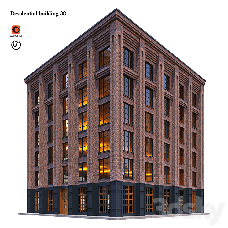 Residential building 38 - Building - 3D model