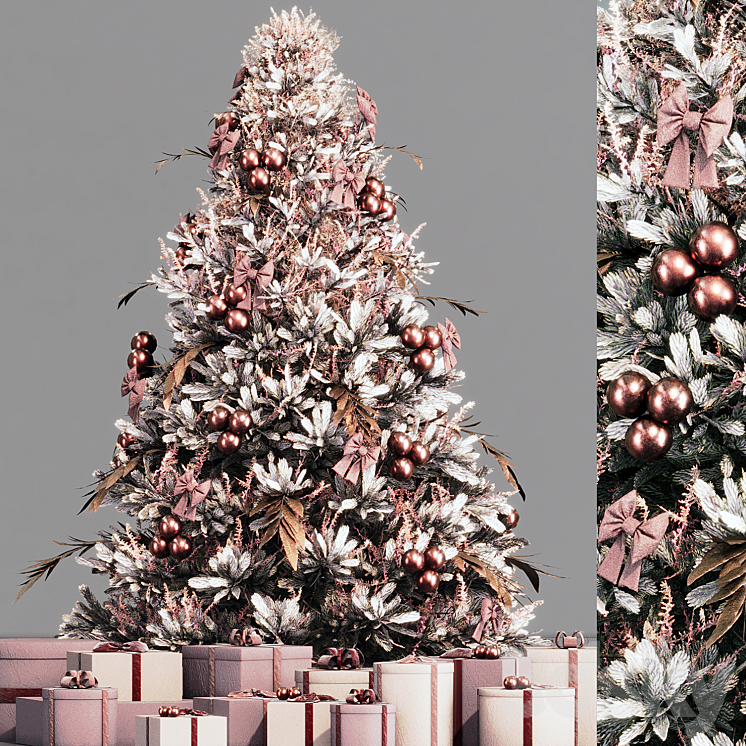 CHRISTMAS TREE 04 - Decorative set - 3D model