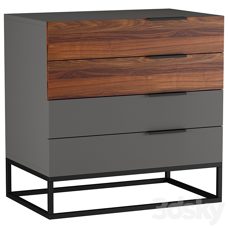 Designer chest of drawers with 4 drawers Loft Wood - Sideboard & Chest ...